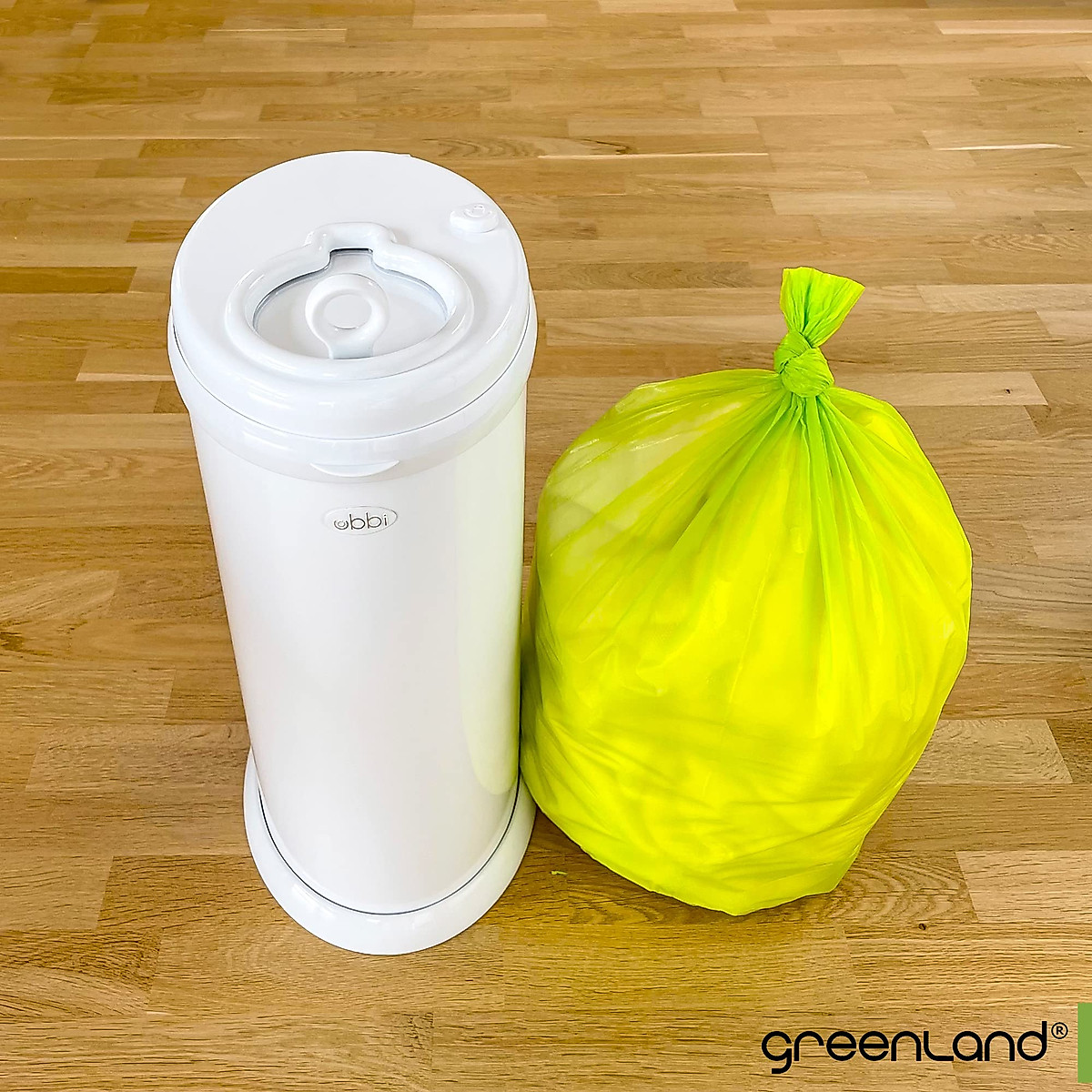 Greenland Biodegradable Diaper Pail Bags Compatible with Ubbi – Lemon Scented (75 Bags, 13 Gallons)