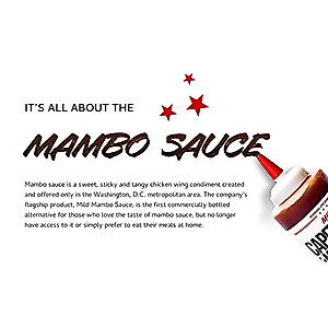 Capital City Mambo Sauce - Sweet Hot Recipe | Washington DC Wing Sauces | Perfect Condiment Topping for Wings, Chicken, Pork, Beef, Seafood, Burgers, Rice or Noodles | 12 oz Bottles (2 Pack)