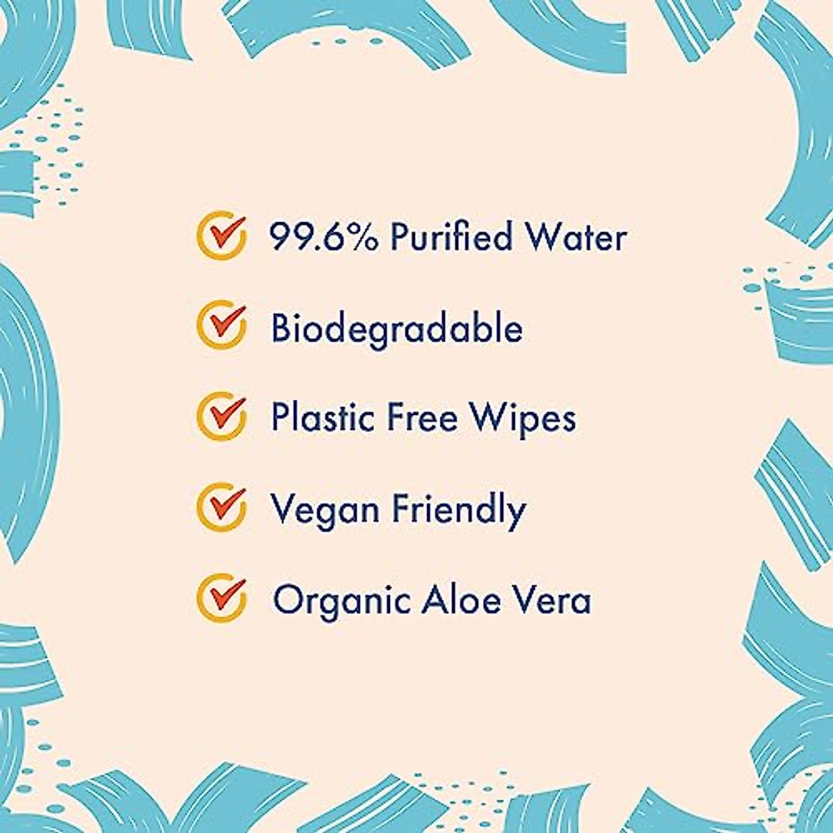 Aqua Wipes Originals Baby Wipes - Vegan, Sensitive, Biodegradable Wipes with 99.6% Water. Suitable for Newborns (Printed Carton of 12 Packs of 64 Wipes, 768 Wipes)