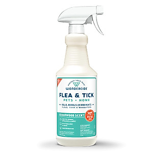 Wondercide - Flea, Tick & Mosquito Spray for Dogs, Cats, and Home - Flea and Tick Killer, Control, Prevention, Treatment - with Natural Essential Oils - Pet and Family Safe - Cedarwood 32 oz