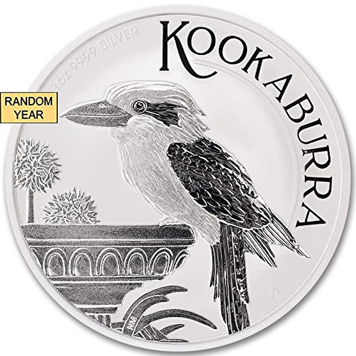 1990 P 1 oz Silver Kookaburra Brilliant Uncirculated with Certificate of Authenticity $1 Seller BU