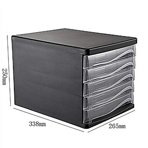 NAHDU Document Organizer - Half Transparent Vertical File Cabinet 4 Drawer Function Flat Drawer (Color : D)