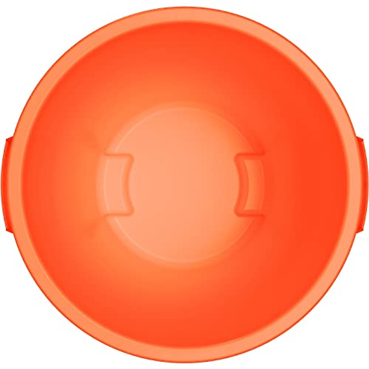 Carlisle FoodService Products Bronco Orange 10 Gallon Round Waste Bin Trash Container - 84101024 - Pack of 6