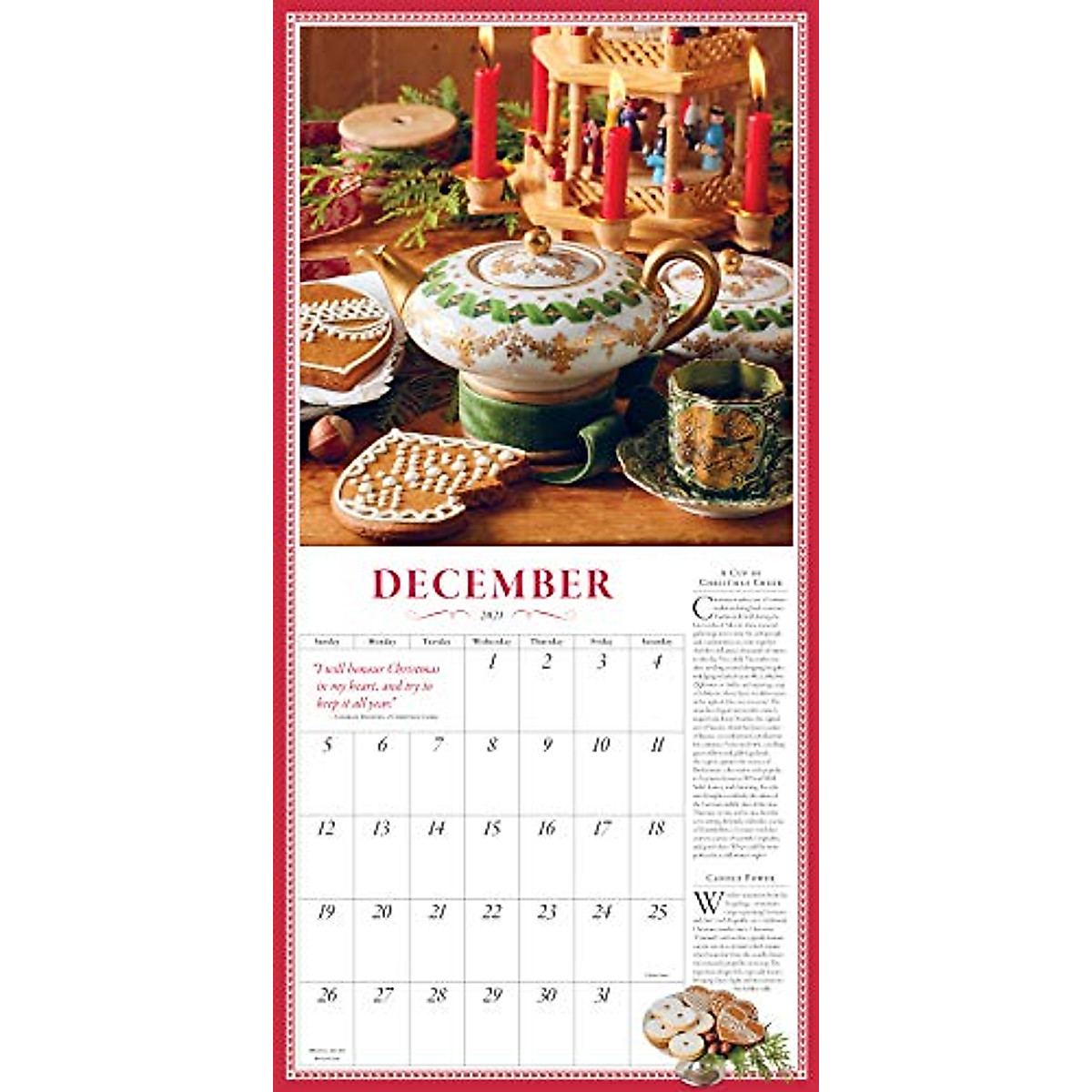 Collectible Teapot & Tea Wall Calendar 2021