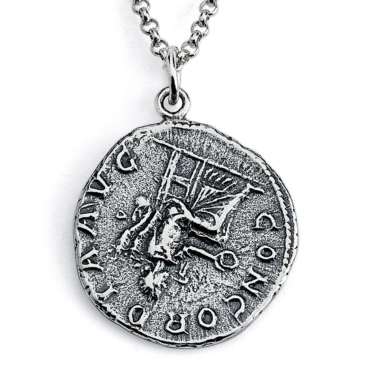 AZAGGI Sterling Silver Handcrafted Septemius Severus Roman Emperor Coin Necklace (22)