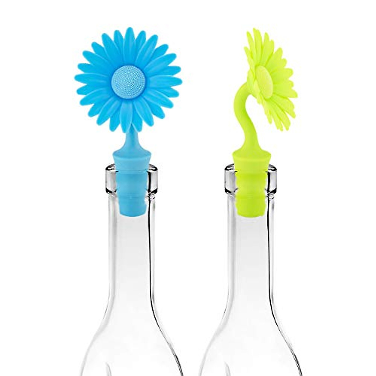 Southern Homewares Flower Bottle Stoppers - 4 Pack - Made of Silicone