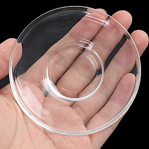 STOBOK 4pcs Clear Coffee Plates Round Cup Saucers Small Glass Plates Snack Plates Coffee Tea Saucer Drinkware Coffee Tea Dish for Home Kitchen
