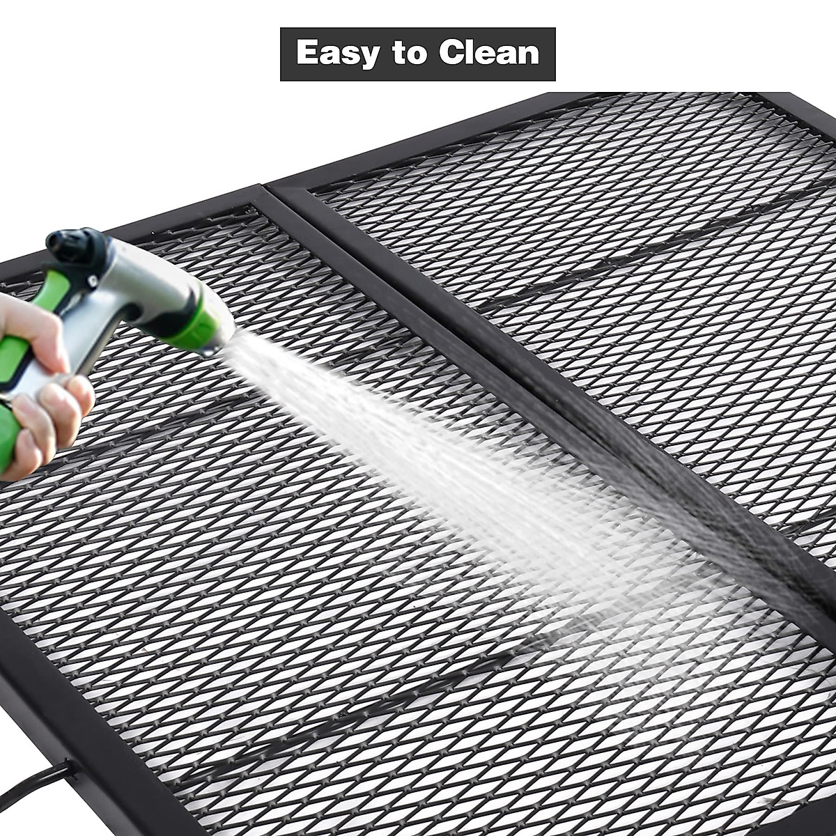 Lineslife Square Fire Pit Cooking Grill Grates, Folding Outdoor ...