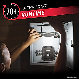 ENERGIZER LED Lantern X1500 (2-Pack), IPX4 Water Resistant Tent Lights, Super Bright Battery Powered Lanterns for Camping, Outdoors, Emergency