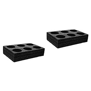 2pcs Milk Tea Cup Holder 6 Cup Foam Holder Takeout Packing Holders Refreshment Tray Pearl Wool Coffee Tray Couch Drink Holder Portable Drink Pearl Cotton Bottle Water Cup re-usable