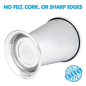 Mint Julep Cups: Stainless Steel Glasses, Set of 4, Metal 12 oz Cocktail Glasses, Party Supplies (4)