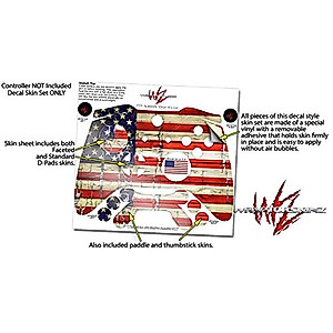 Painted Faded and Cracked USA American Flag - WraptorSkinz Decal Style Vinyl Skin Wrap compatible with XBOX One ELITE Wireless Controller (CONTROLLER NOT INCLUDED)