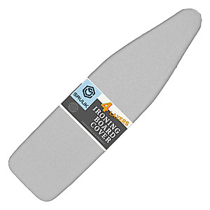 SAVUK Ironing Board Cover and Pad Standard Size Silicone Coated 4 Layers 15x54 inch Extra Heavy Duty Thick Padding, Heat Reflective, Non Stick Scorch and Stain Resistant