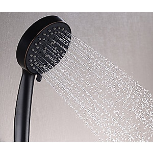 5 Function Handheld Shower Head - High Pressure Bath Spa Fixture, 4" Oil Rubbed Bronze Finished