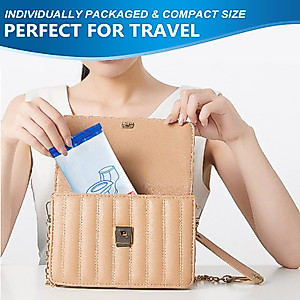 30 Pcs Travel Disposable Toilet Seat Cover,Waterproof Individually Wrapped Portable Travel Toilet Seat Covers,Portable Public Toilet Protector for Public Restrooms,Airplane,Camping,Cruise,Train(Blue)