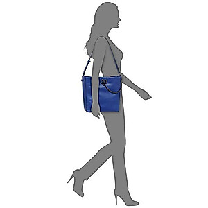 DKNY Linton Leather Hobo Shoulder Bag Tote - Royal Blue