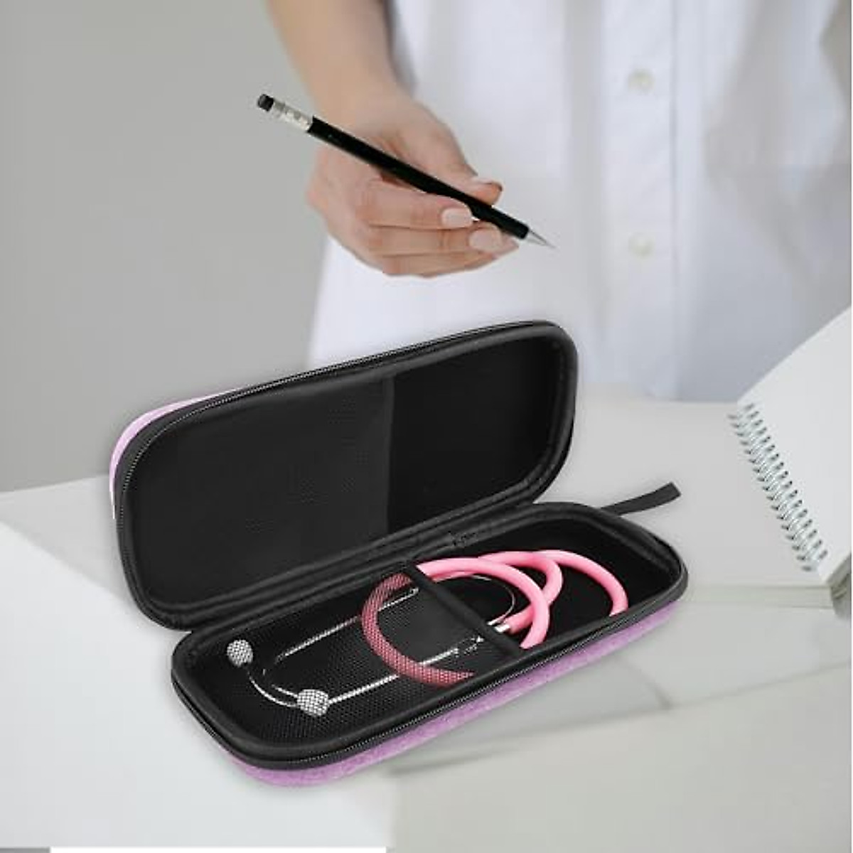 Smilets Personalized Stethoscope Case Custom Name Stethoscope Box Stethoscope Carrying Bag Hard Lightweight Stethoscope Holder Case for Nurse Doctor Nurses Week Gift