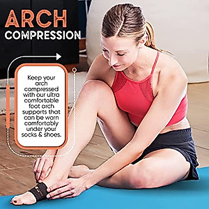 Copper Joe 4 Pack Foot Arch Support Compression Sleeves - Plantar Fasciitis Relief, Foot Support for Pain and Plantar Fasciitis Brace - Copper Arch Support and Plantar Fasciitis Foot Support