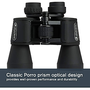 Celestron – UpClose G2 10x50 Binocular – Multi-Coated Optics for Bird Watching, Wildlife, Scenery and Hunting – Porro Prism Binocular for Beginners – Includes Soft Carrying Case