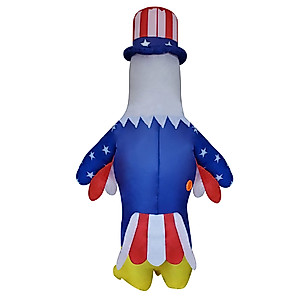 NiSotieb Inflatable Bald Eagle Costume Independence Day Blow-up Costume for Adult/Halloween/Patriotic Parade