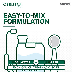 Semera SC Herbicide Concentrate (8 oz) by Atticus (Compare to SureGuard) – Flumioxazin Weed Killer – Season Long Lawn and Aquatic Weed Control