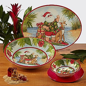 Certified International Santa's Wish Melamine 11" Dinner Plates, Multicolor, Large, Set of 6