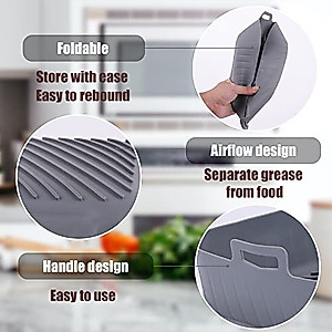 Golden Associate Silicone Liners Square 9 Inches for Large Air Fryer, 2 Pcs Non-stick Food-grade Reusable Silicone Pot Baking Tray