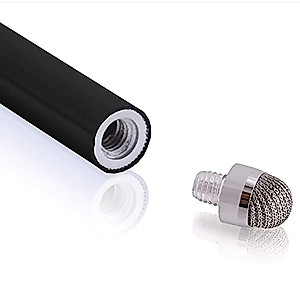 ColorYourLife 3-Pack 5.3'' Micro-Knit Mesh Tip Capacitive Stylus Pens for Touch Screens with Replaceable Fiber Tips, Universal Stylus Pens and Cleaning Cloth (Matt Black, Black, Gun Grey)