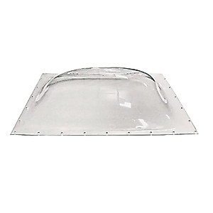 SCT RV Skylight Bundle - Clear Outer Dome 14" x 22", Flange 17" x 25" and Inner Dome with Window 14" x 22" + Dicor 501LSW-1 Lap Sealant