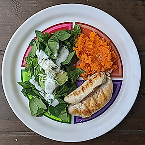 Health Beet Macro Diet Plate - Portion Control Nutrition Plate for Simple Weight Loss- IIFYM and Macros counting, Diabetes Plate