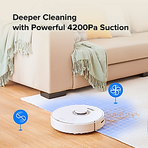 roborock Q7 Max+ Robot Vacuum Cleaner, Hands-Free Cleaning for up to 7 Weeks, Robotic Vacuum with APP-Controlled Mopping, 4200Pa Suction, No-Mop&No-Go Zones, 180mins Runtime