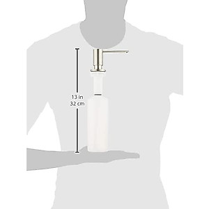 hansgrohe Bath and Kitchen SinkSoap, Focus 3-Inch, Steel Optic, 40438801 Soap Dispenser