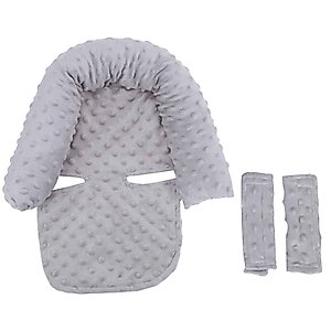 Jiawu Infant Support Pillow, Stroller Cushion, Baby Head Support, for Baby Protecting Child's Head(Grey, Baby headrest)