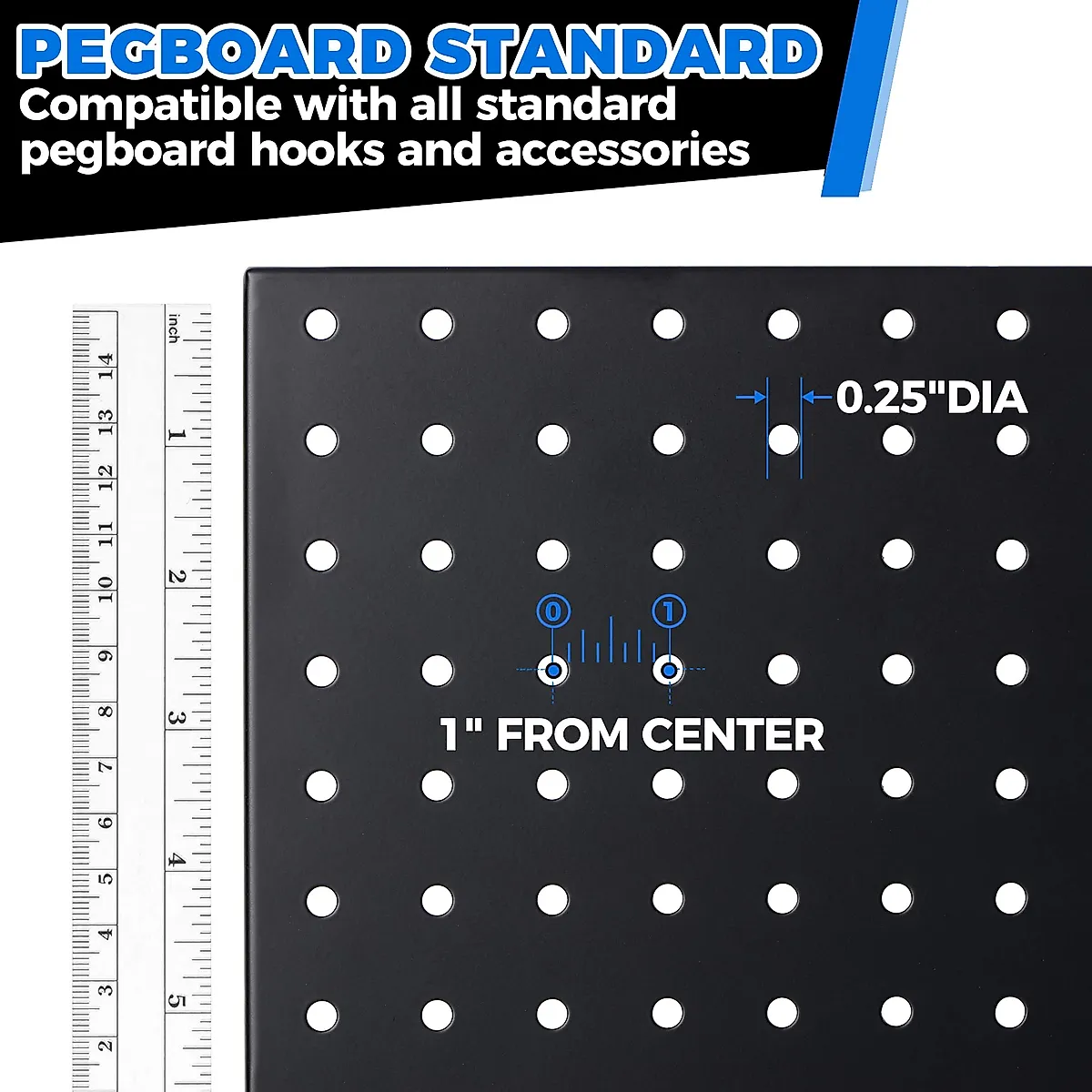 Pegboard Display Stand With 12 Peg Hooks for Retail Craft Shows & Fairs - Metal Product Merchandise Display Rack for Selling Accessories, Display Stands for Boutique, Stores, Vendors & Events