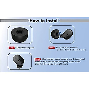 3X Pair Memory Foam Comfort Eartip Ear Bud Replacement For Google Pixel Buds Pro,Anti-Slip Ear Tip For Google True Wireless Earphone,Noise Cancellation,Soft Earbuds memory Foam Tip (Size: Mixed L/M/S)
