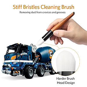 DIYESMART 2pcs Cleaning Brush Kit with Wooden Handle, Model Dusting Brush Kit for Figures, Statues,Models, Craft