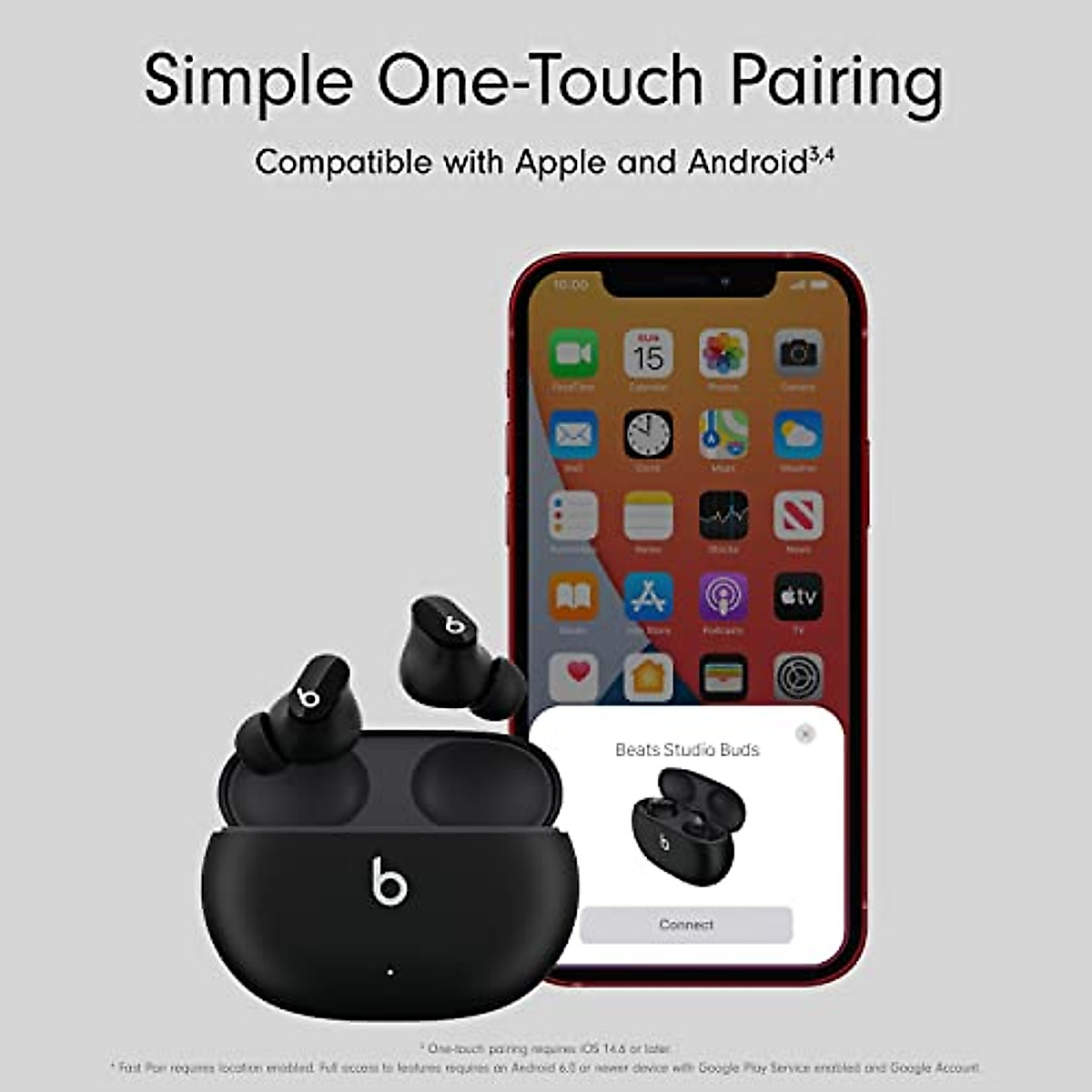 Beats Studio Buds - True Wireless Noise Cancelling Earbuds - Black with AppleCare+ (2 Years)