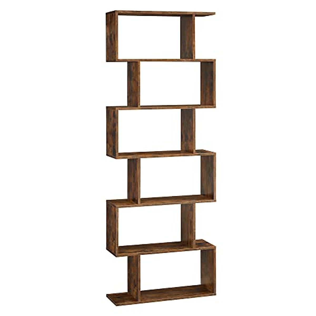 VASAGLE Bookshelf, 6-Tier Bookcase, Tall Display Shelf, Freestanding Storage Shelf, Room Divider &, 8-Tier Floor Standing Tree Bookshelf, with Shelves for Living Room, Home Office