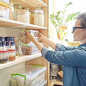 ArticYard Acrylic Shelf Dividers – 10 PCS Adjustable Clear Plastic Separators for Wooden Shelves, Shelf Dividers for Closet Organization, Perfect for Bedroom, Kitchen Cabinets, Bookshelf, Office