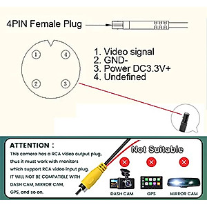 HD Backup/Front/Side View Camera with Gold Rim, GreenYi AHD 720P Reverse Rear Cam for Car, SUV, RV, Trailer, Camper, Van, Pickup, Metal Shell, Adjustable Fisheye Lens, 170 Degrees Viewing Angle(Black)
