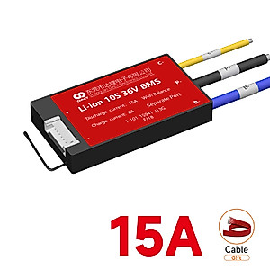 DALY Li-ion BMS 10S 36V 20A PCB Protection Board with Seperate Charge and Discharge Protection Port for DIY Electric Tools 18650 Batteries