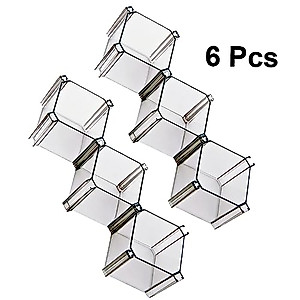 NOLITOY Desk Drawer 12 pcs Practical Holder Drawer Socks Container Grey Lattice Underwears Storage Home Type Organizer for Socks Storage Container