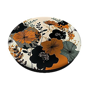 Boho Botanical Line Art Floral Greenery Wildflowers PopSockets Standard PopGrip