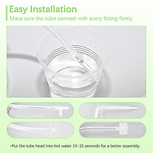 Moistenland Drip Irrigaiton Kits for 1/4" Tubing, Drip Irrigation Accessories Compatible Automatic Drip Kit or Sprinkler Systems