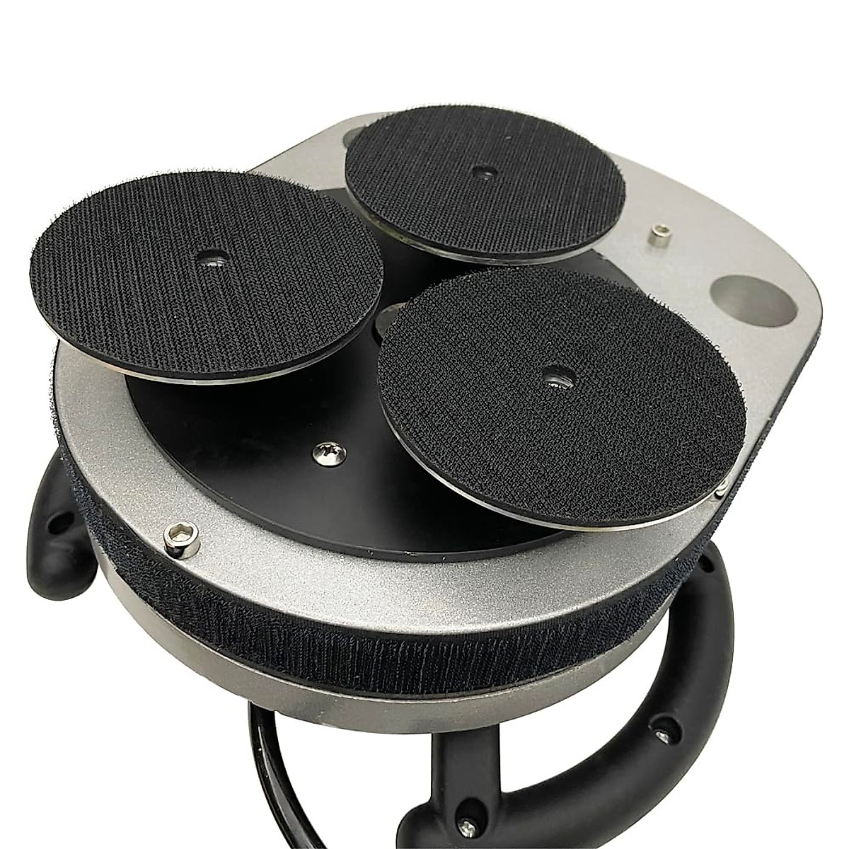 TECHTONGDA Triad Planetary Polisher Wet and Dry Grinder Manual Planetary Polishing Machine Concrete Marble Granite Stone Wet Grinder for Countertops Floors Walls Steps