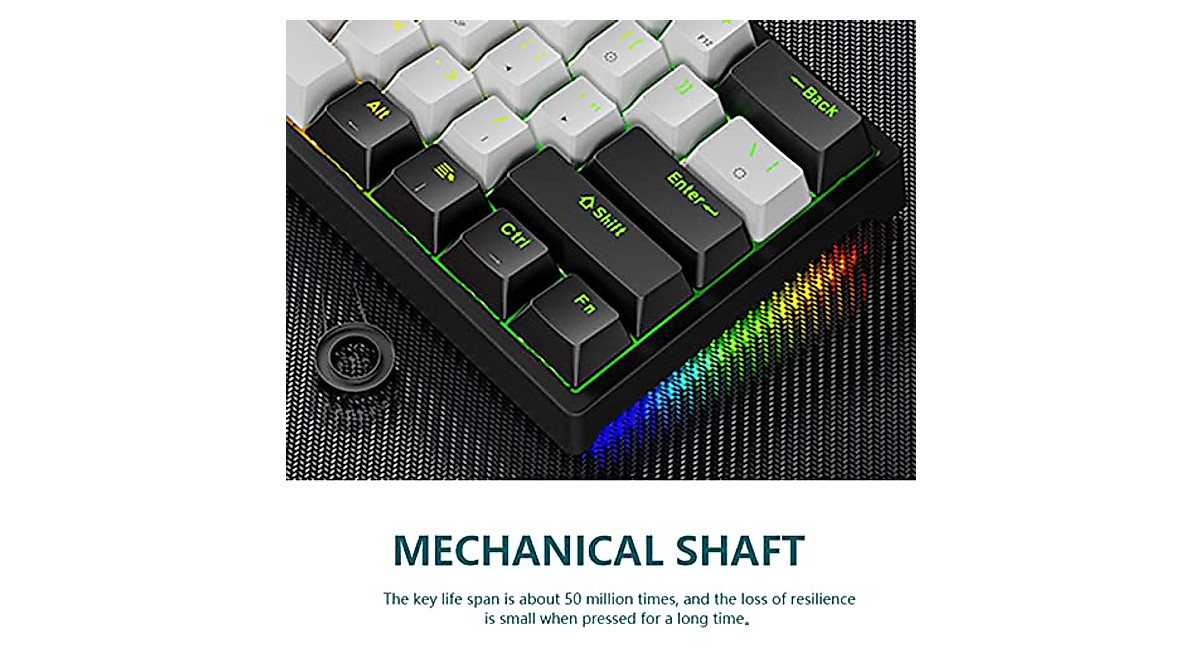 Buy 60% Wireless Mechanical Gaming Keyboard - Compact RGB Light Up Keyboard