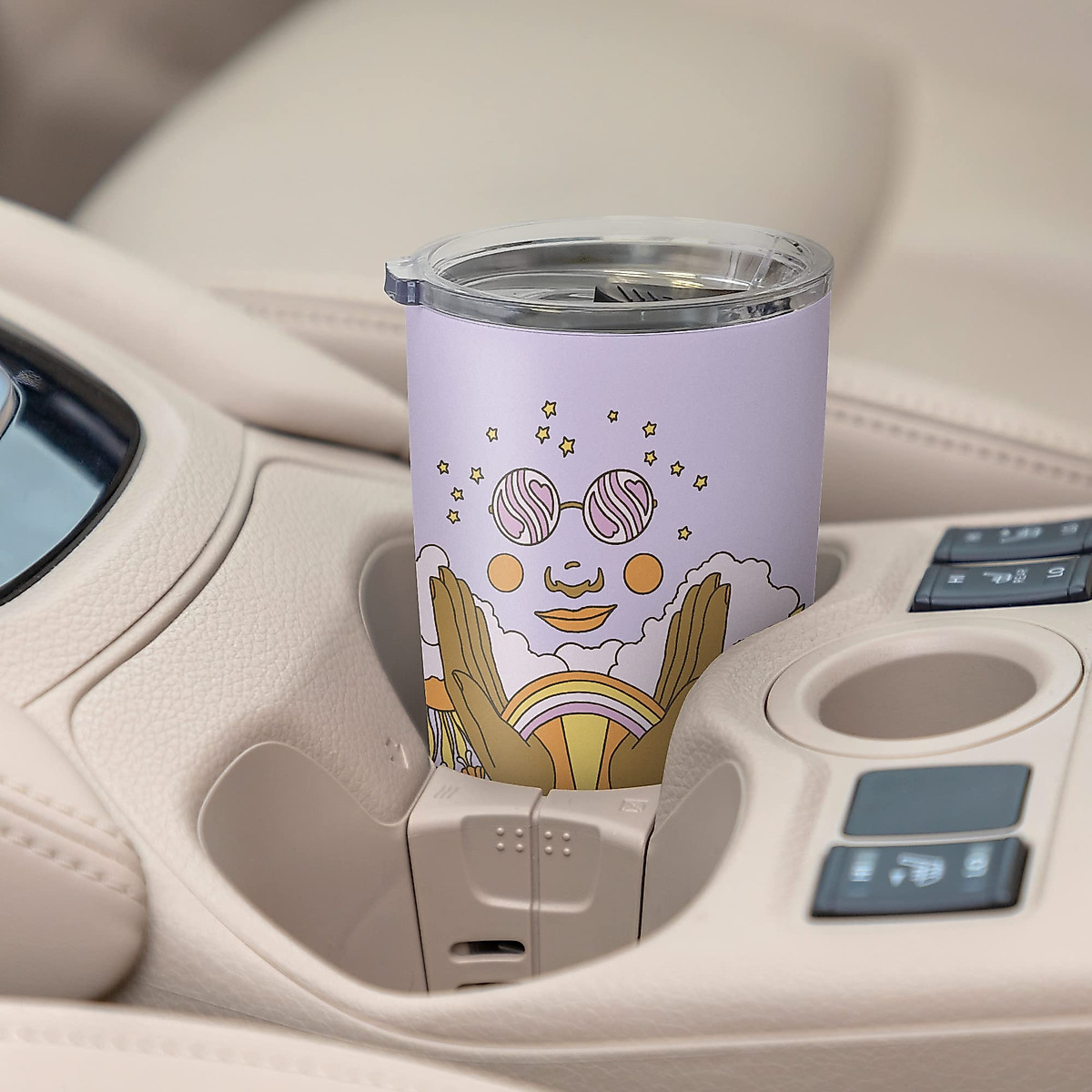 Studio Oh! Insulated Stainless-Steel Tumbler - Double-Walled 17-Ounce Travel Cup - Vacuum Seal Keeps Liquids Hot or Cold for Hours - Fits Standard Size Cup Holders - Dreamweaver