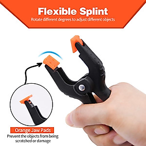 30 Pack Spring Clamps, 3.5 Inch Professional Plastic Spring Clamps, Heavy Duty Plastic Clamps for Crafts and Woodworking, Backdrop Clips Clamps for Backdrop Stand, Photography (30 Pack)