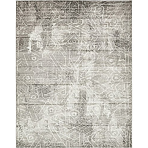 Unique Loom Sofia Collection Area Rug - Rainier (9' x 12' 2", Dark Gray/ Gray)