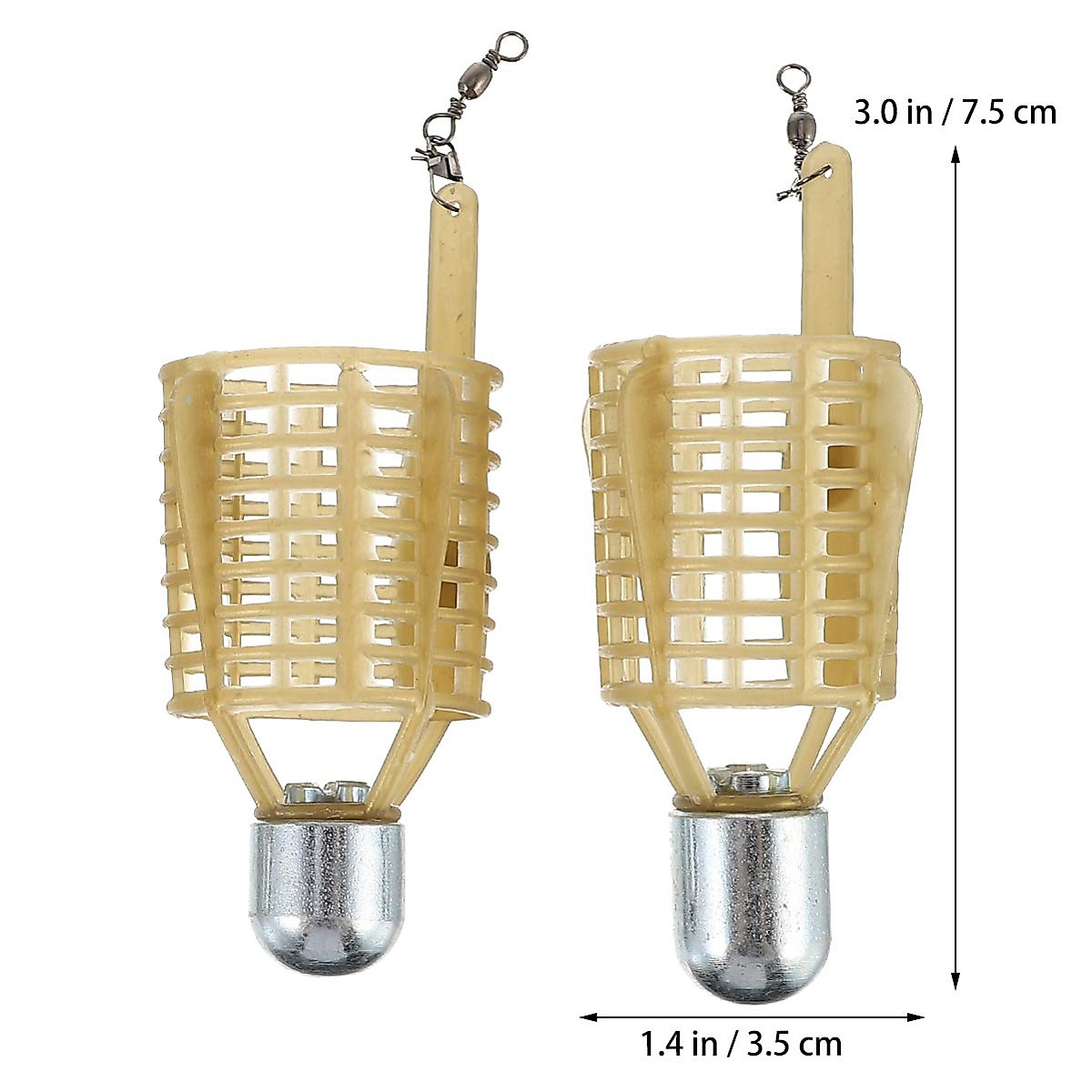 BESPORTBLE 4pcs Fishing Bait Cage Iron Head Bait Cage Crawdad Fishing Lures Fishing Feeder Basket Minnow Bucket Carp Feeder Holder Fishing Basket Fishing Bait Fishing Cage to Feed